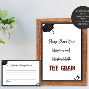 Instant Download, Printable Graduation Advice Cards, Party Activity ...