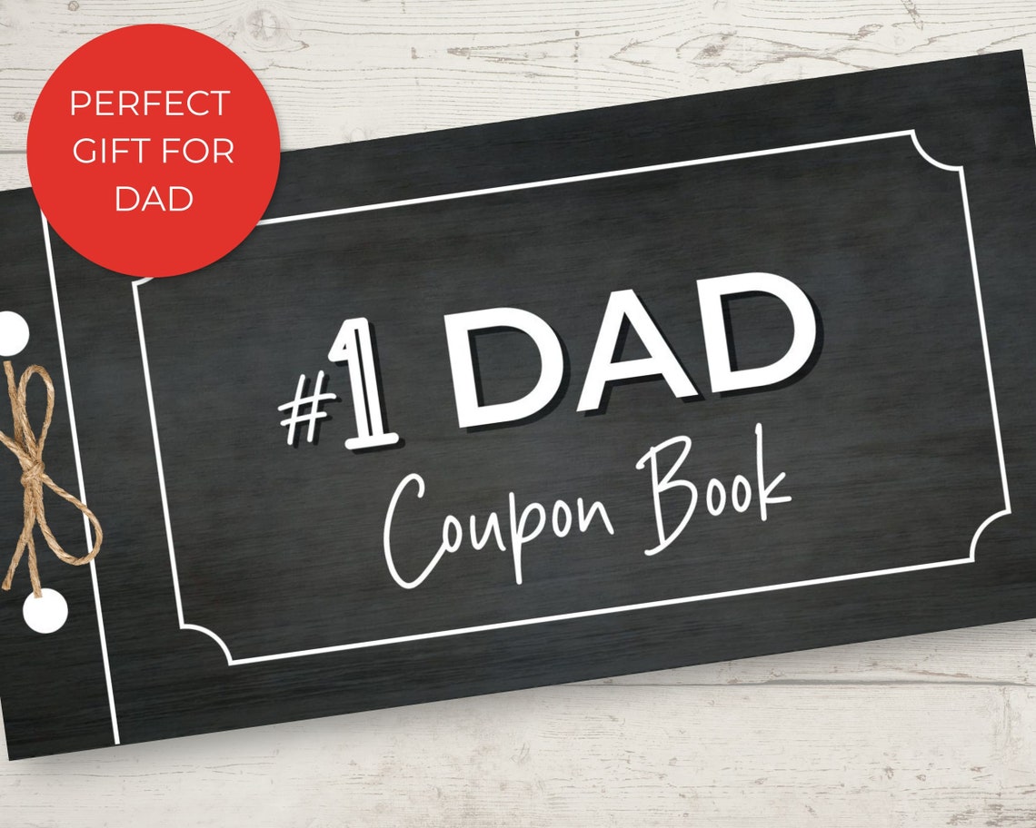 Instant Download, Digital, Printable Coupon Book for Dad, Father's Day ...
