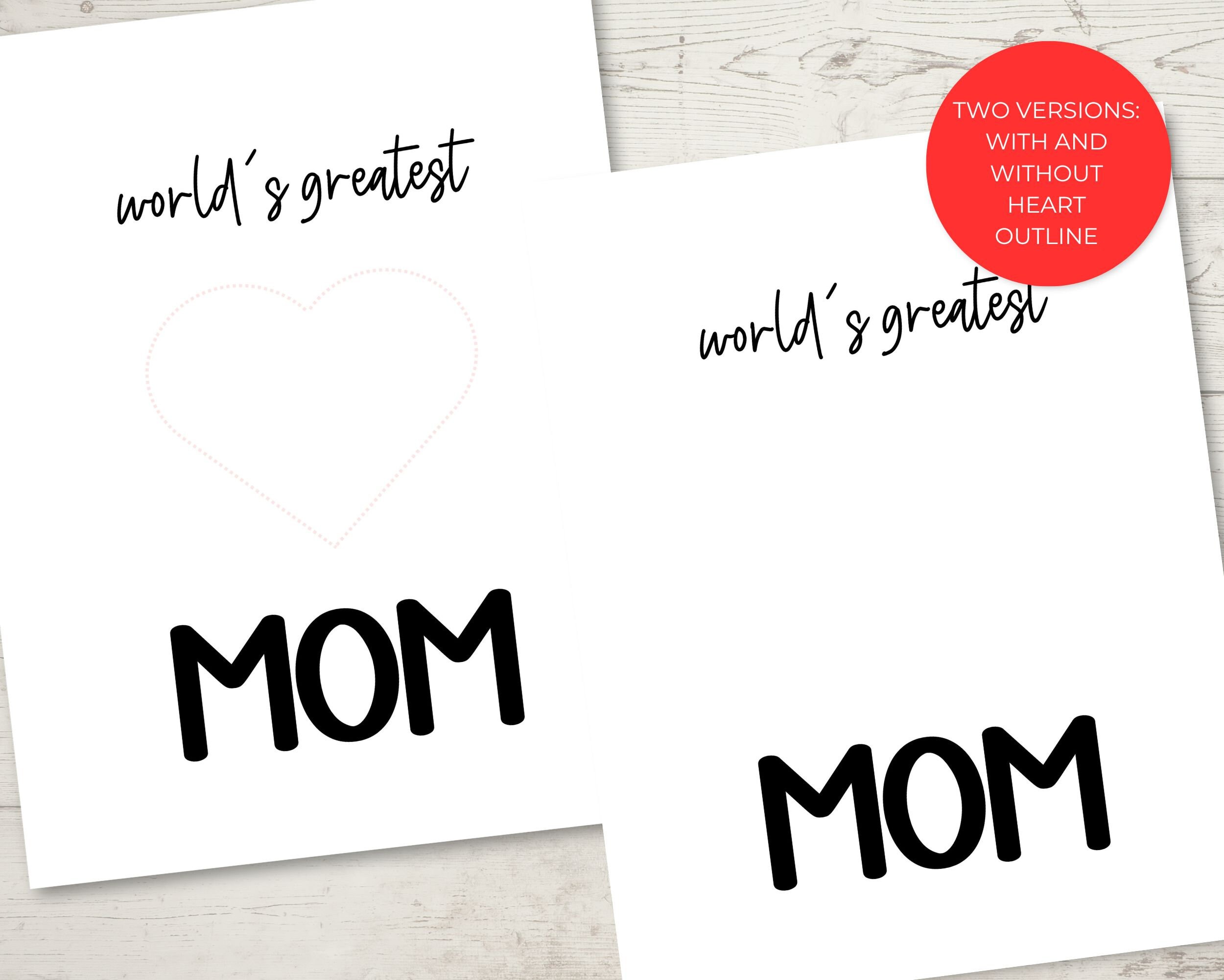 Instant Download, Printable Handprint Heart Art, Keepsake Gift for Mom ...