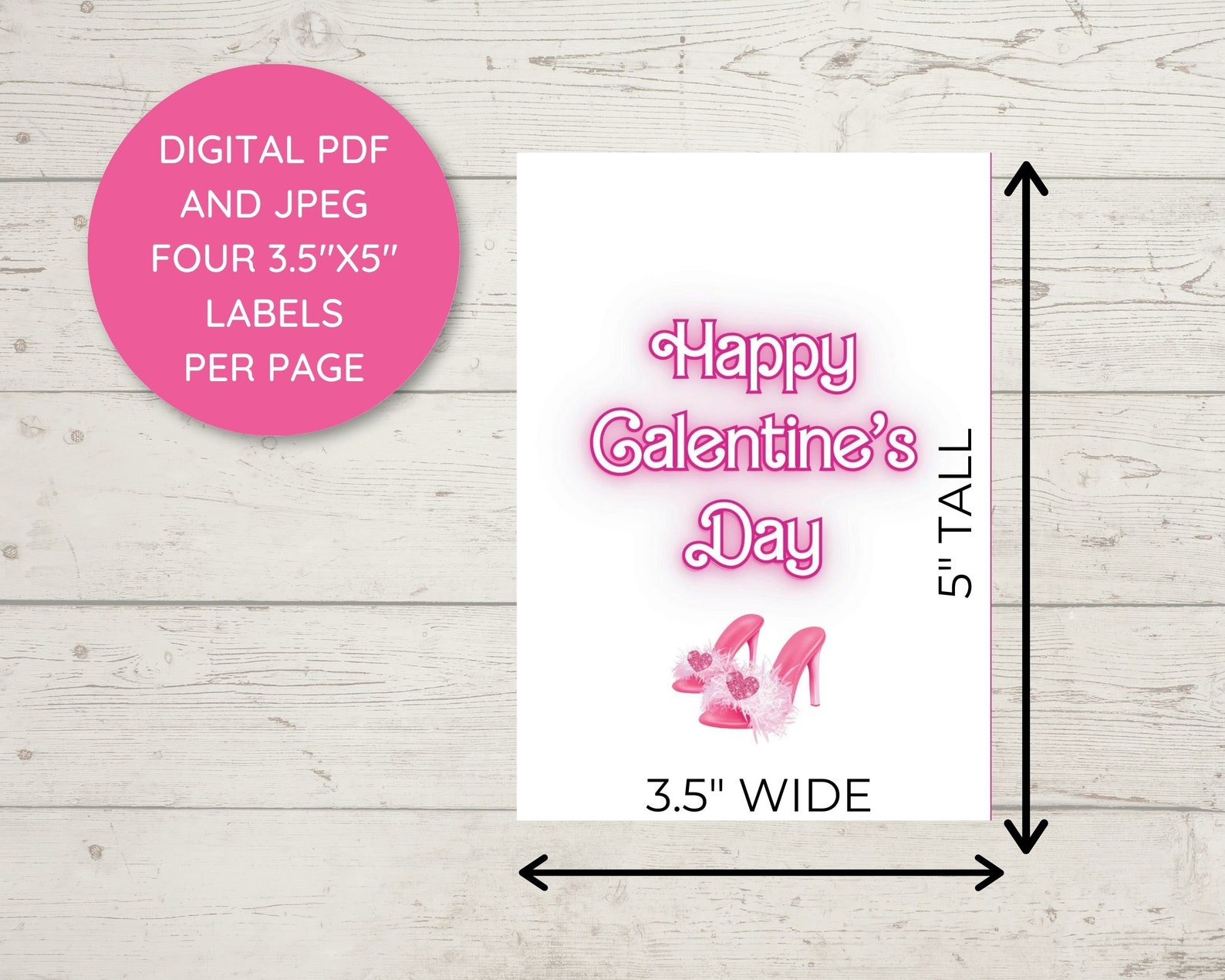 Happy Galentine's Day Printable Wine Bottle Labels, Instant Download ...