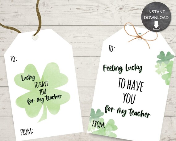 Instant Download Printable Lucky to Have You for a Teacher | Etsy