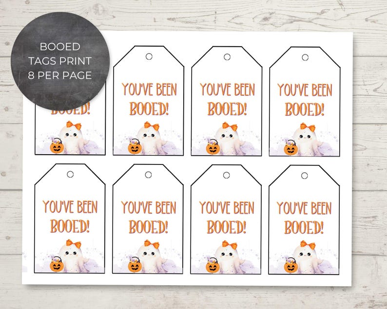 Instant Download, Printable Halloween We've Been Booed, You've Been ...