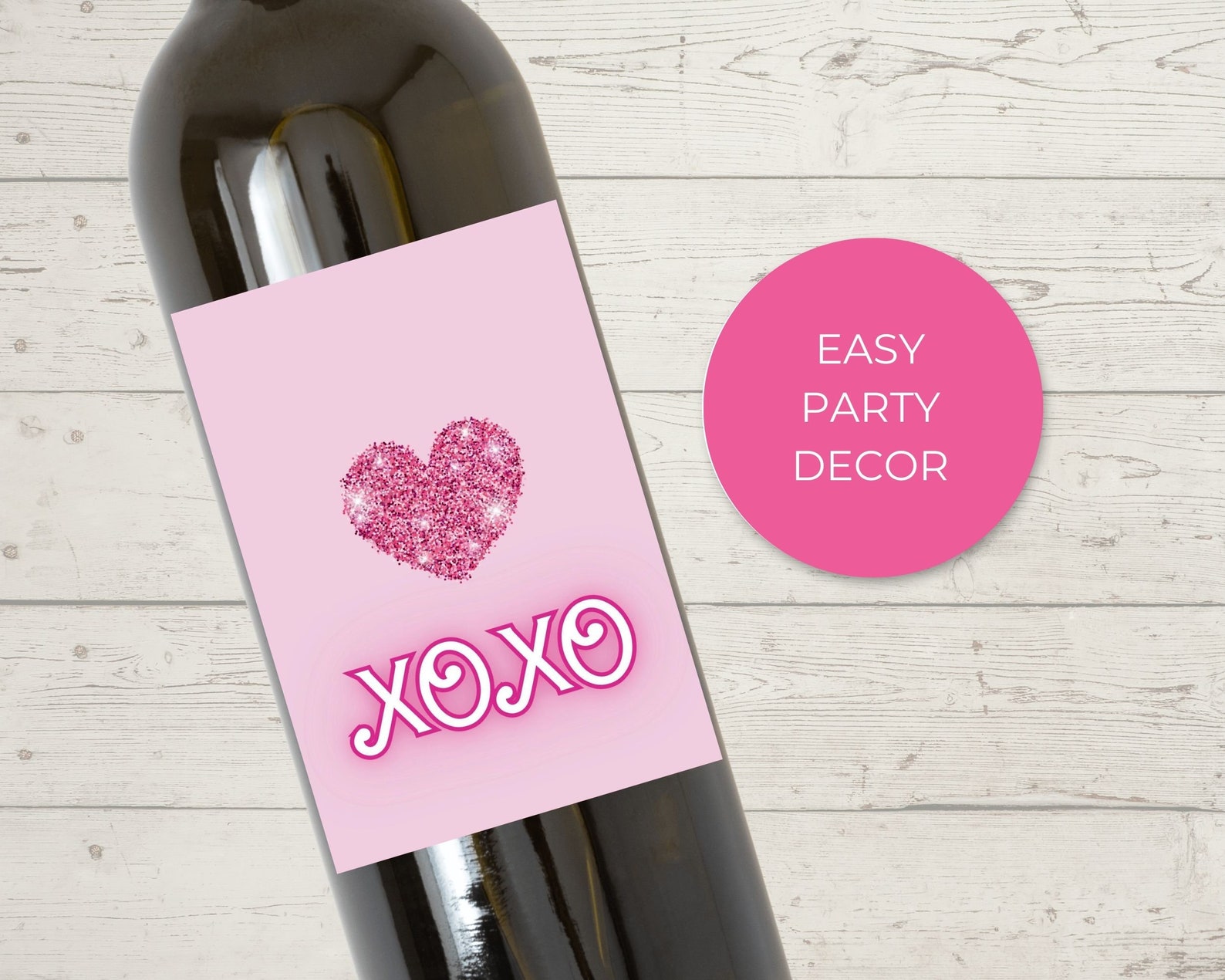 Happy Galentine's Day Printable Wine Bottle Labels, Instant Download ...