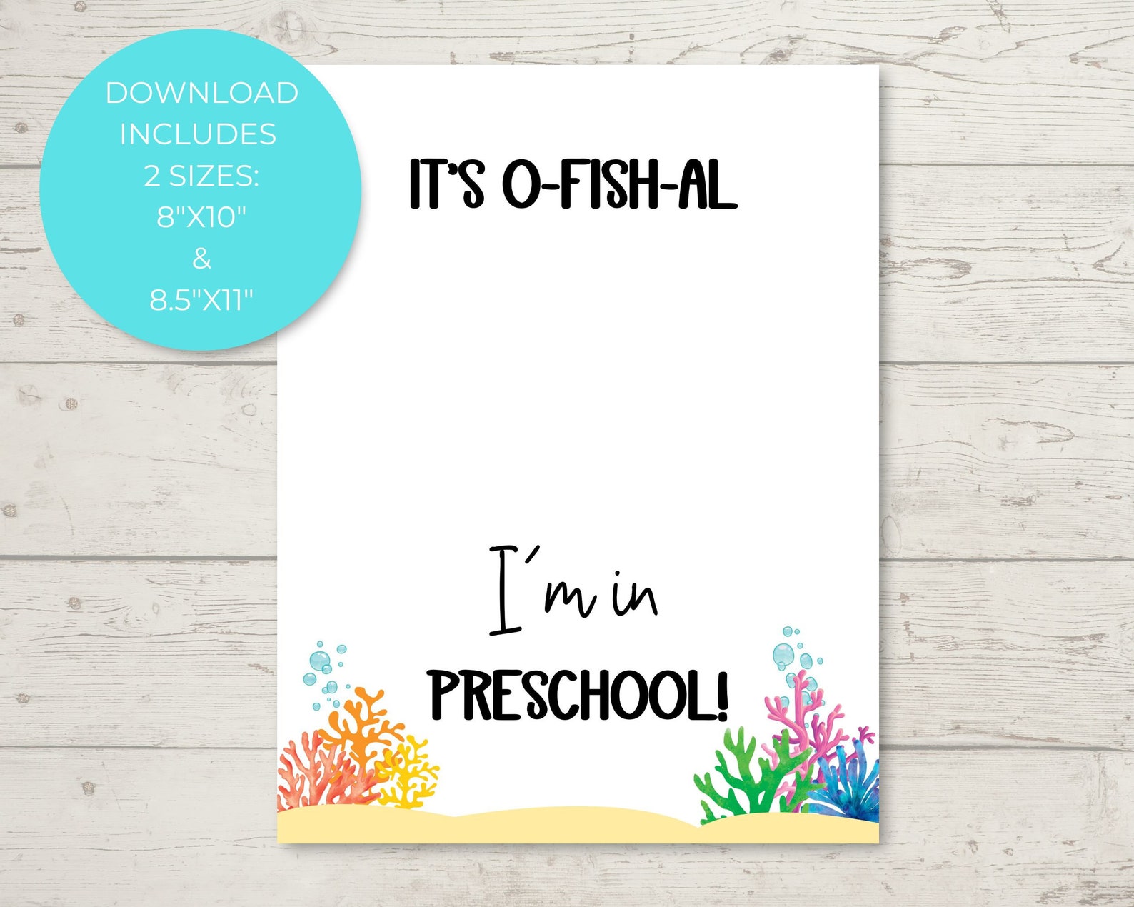 Instant Download, Printable Handprint Fish Art, Preschool Keepsake ...