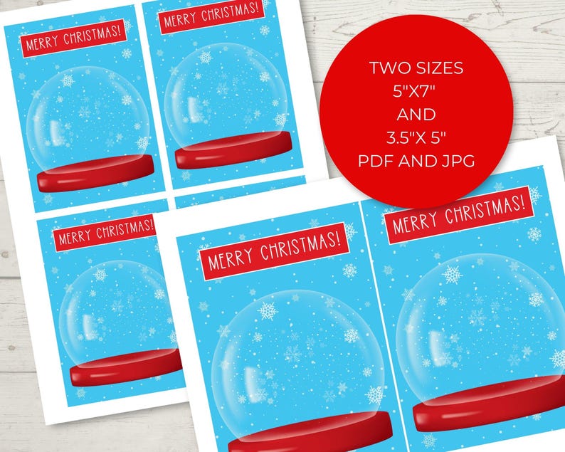 Instant Download, Printable Christmas Cookie Card Backer, Cookie ...