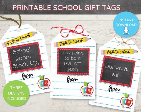 Instant Download Printable Back to School Gift Tag Easy Last | Etsy