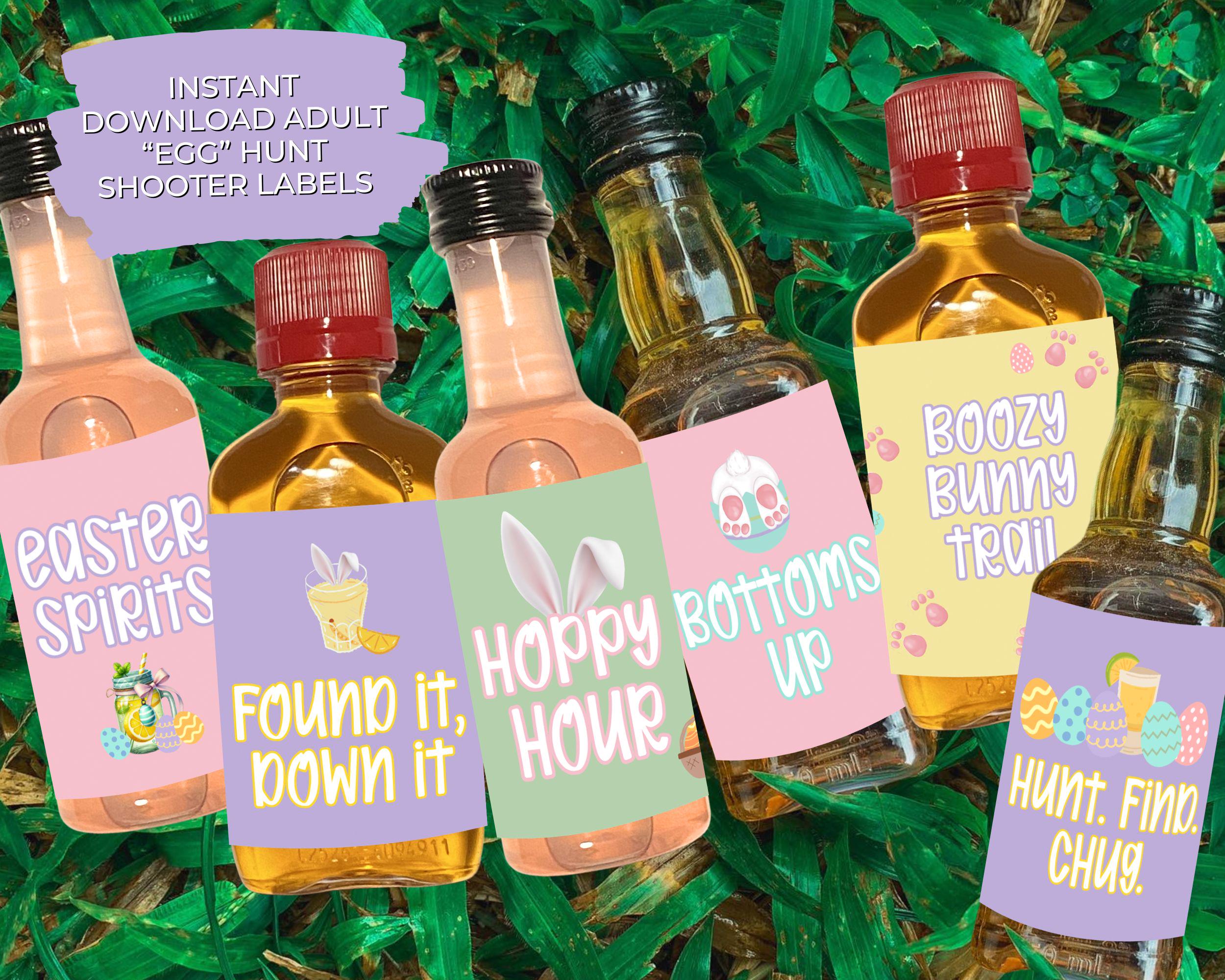 Adult Easter Egg Hunt Shooter Labels Printable – 24 Funny Mini Liquor ...