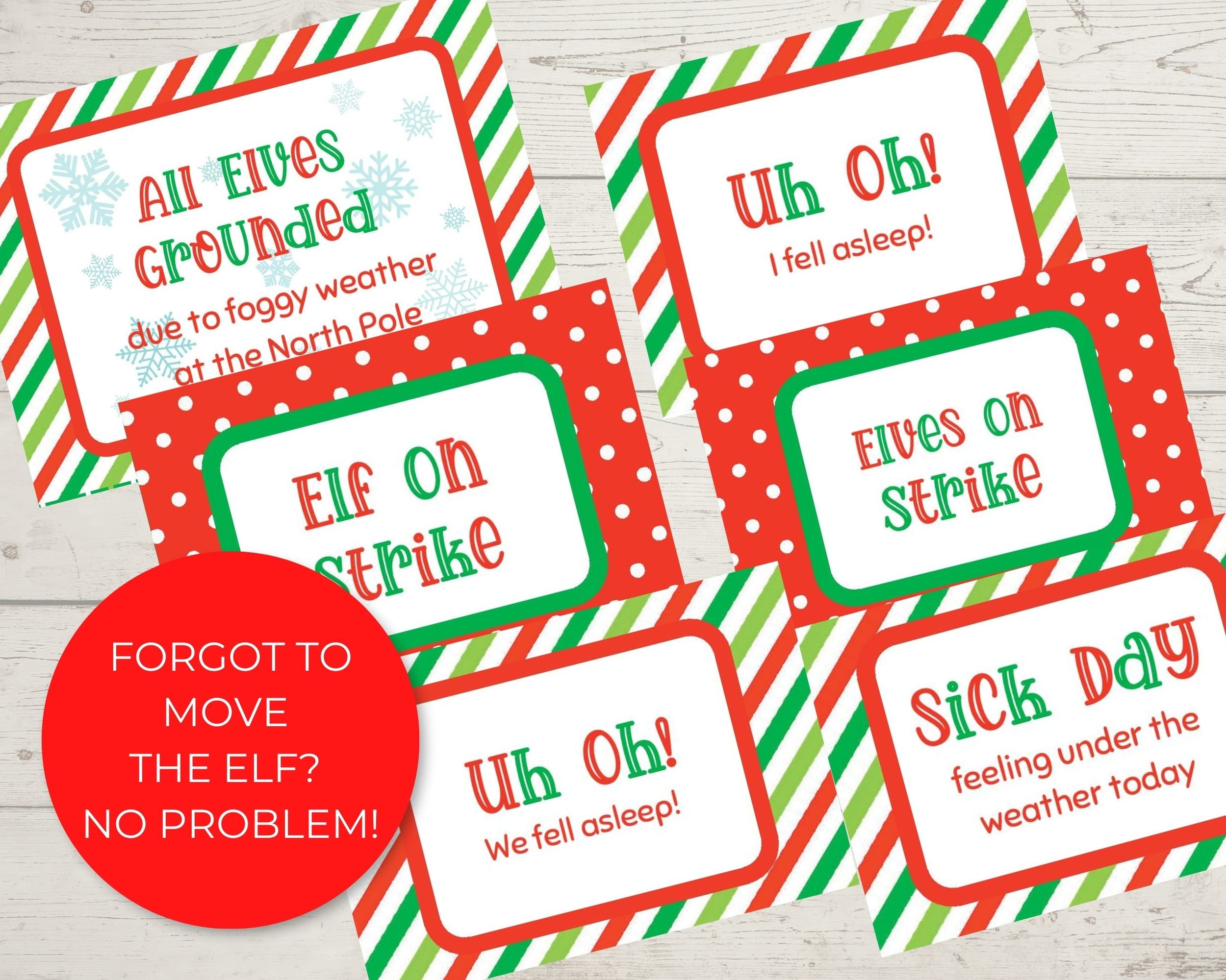 Instant Download, Printable Christmas Elf Activity Kit, Elf Cards ...