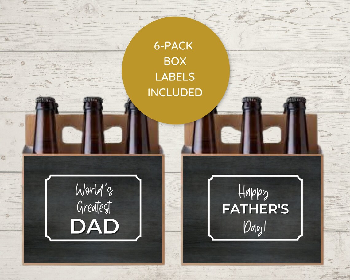 Father's Day Printable Beer, Soda, Drink Bottle Labels, Instant ...