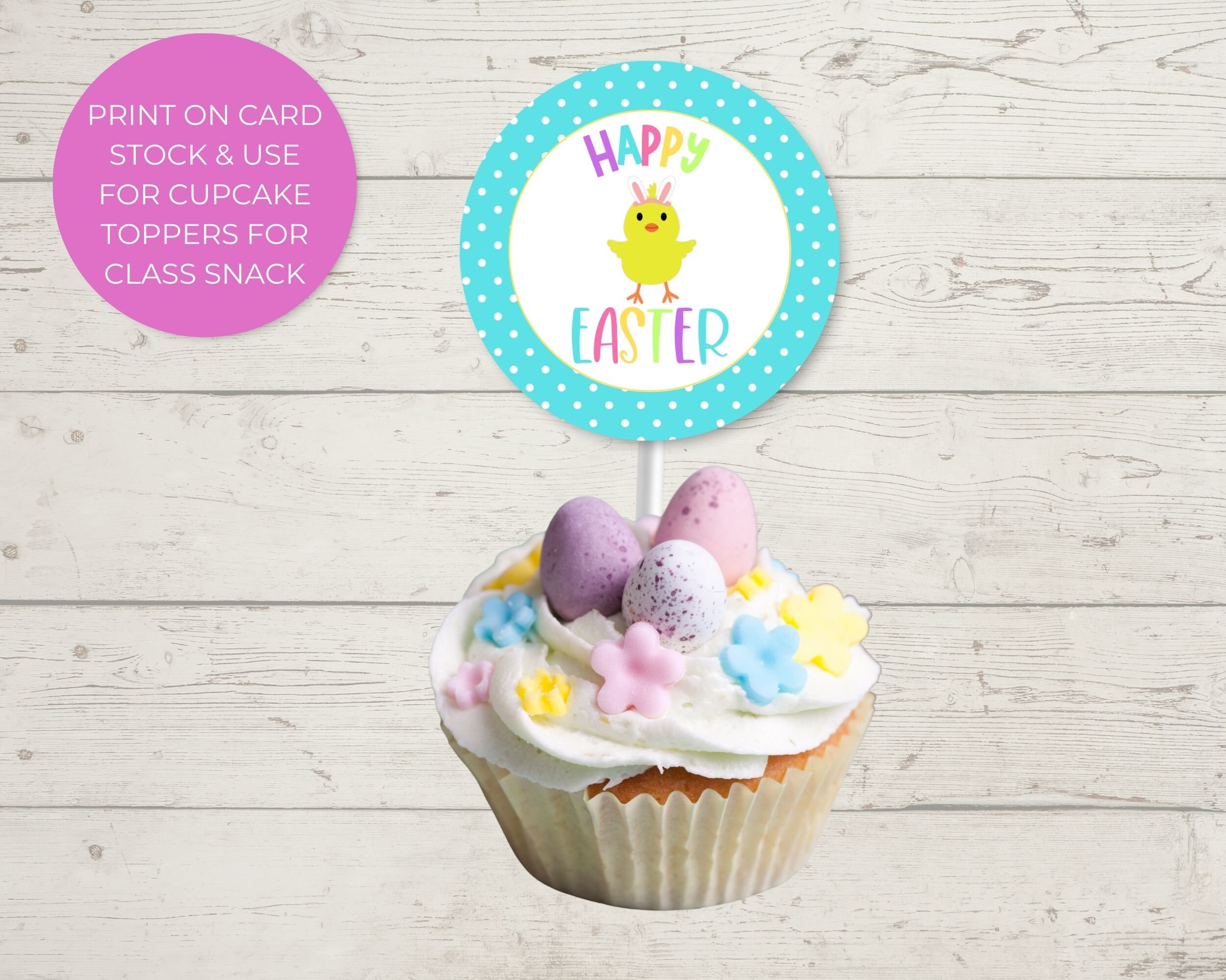 Instant Download, Printable 2 & 2.5 Happy Easter Label, Gift Tag, Treat ...