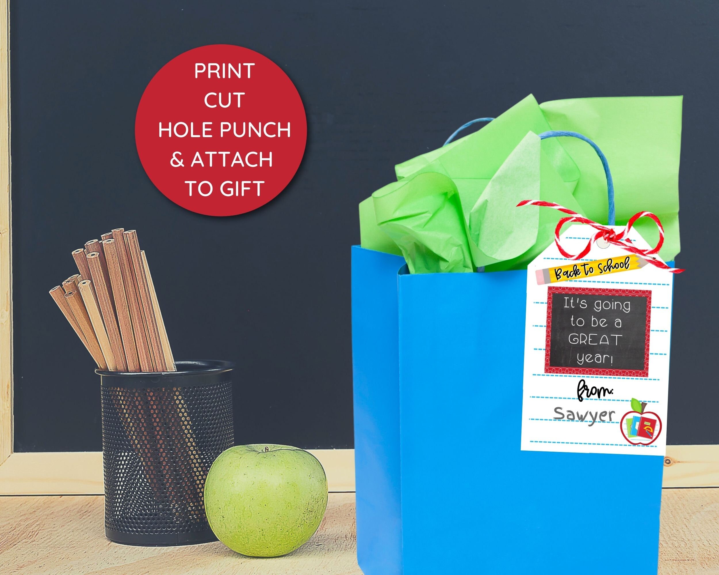 Instant Download, Printable Back to School Gift Tag, Easy Last Minute ...