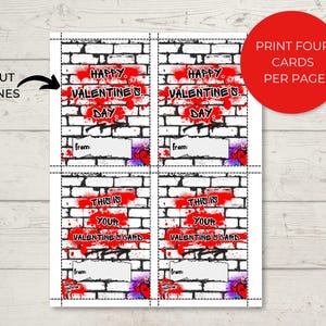 Instant Download, Printable Tween Teen Class Valentine's Exchange ...