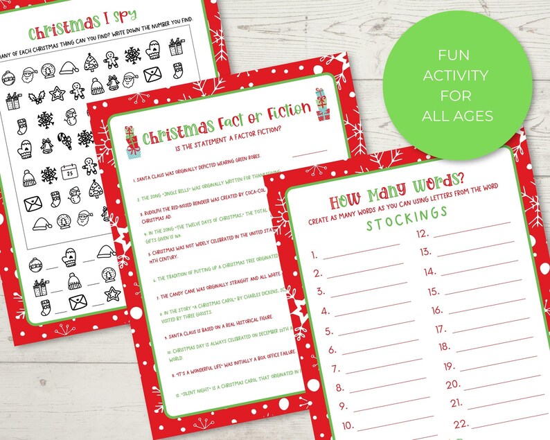 Printable, Download, Christmas Games Bundle, Holiday Party, Adults or ...