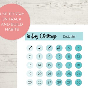 Minimalist, Instant Download, Printable 30-day Challenge Tracker ...