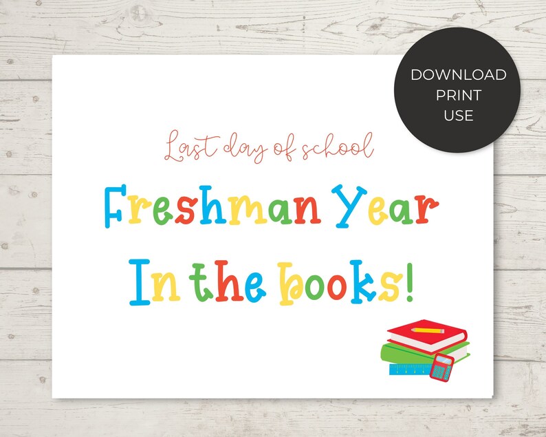 Instant Download, Digital, Last Day of School Printable Photo Sign ...