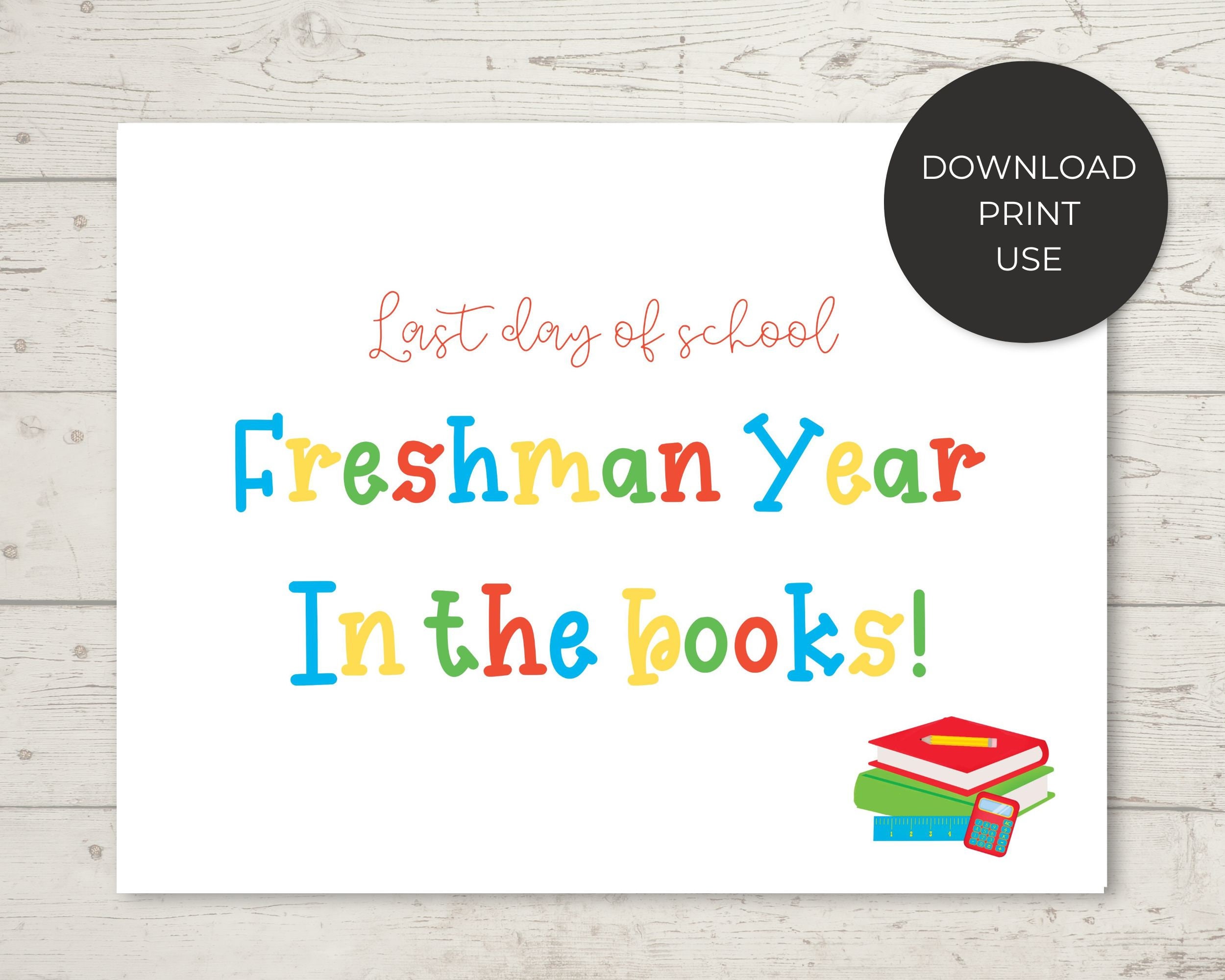 Instant Download, Digital, Last Day of School Printable Photo Sign ...