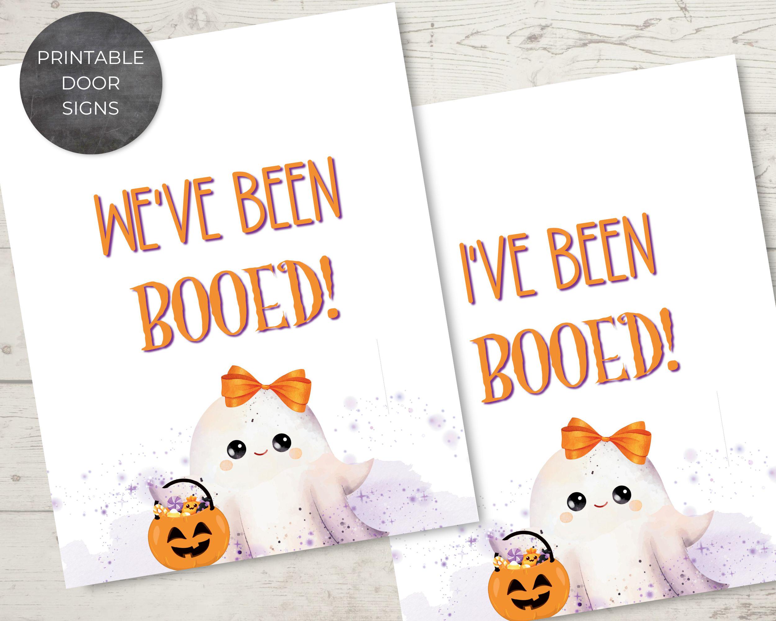Instant Download, Printable Halloween We've Been Booed, You've Been ...