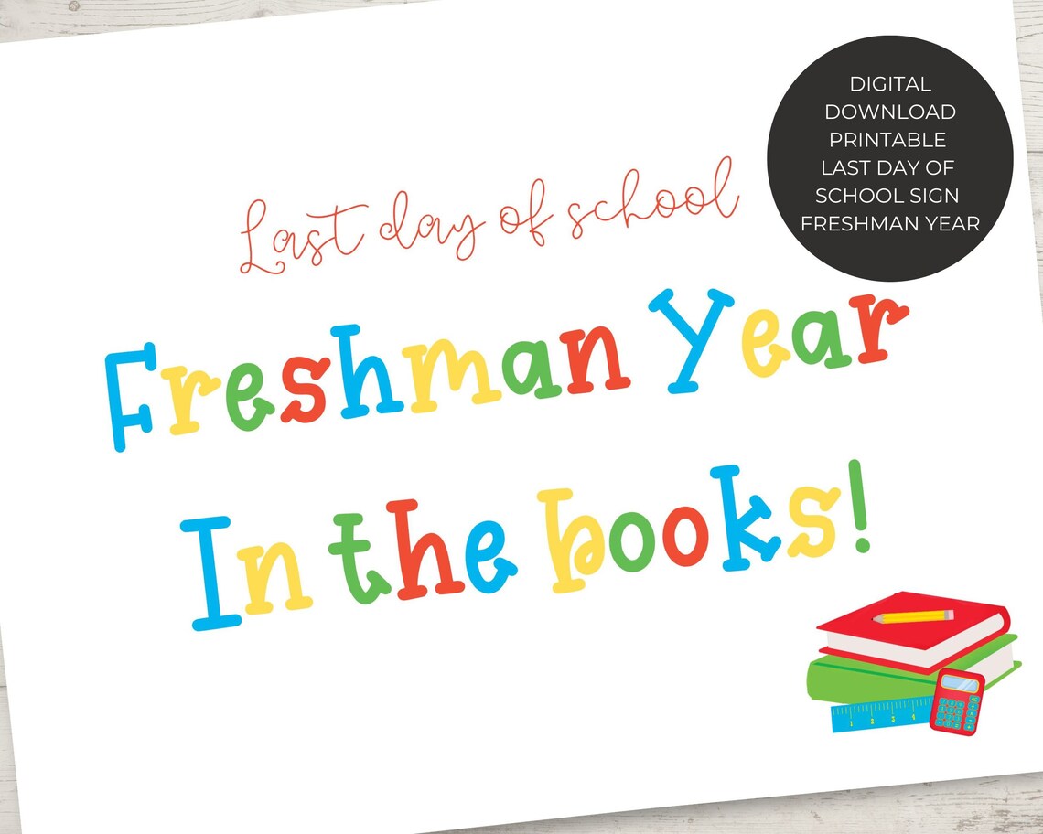 Instant Download, Digital, Last Day of School Printable Photo Sign ...