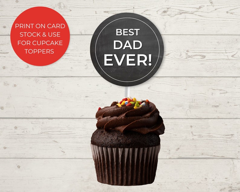 Instant Download, Printable 2" & 2.5" Best Dad Ever Label, Father's Day ...