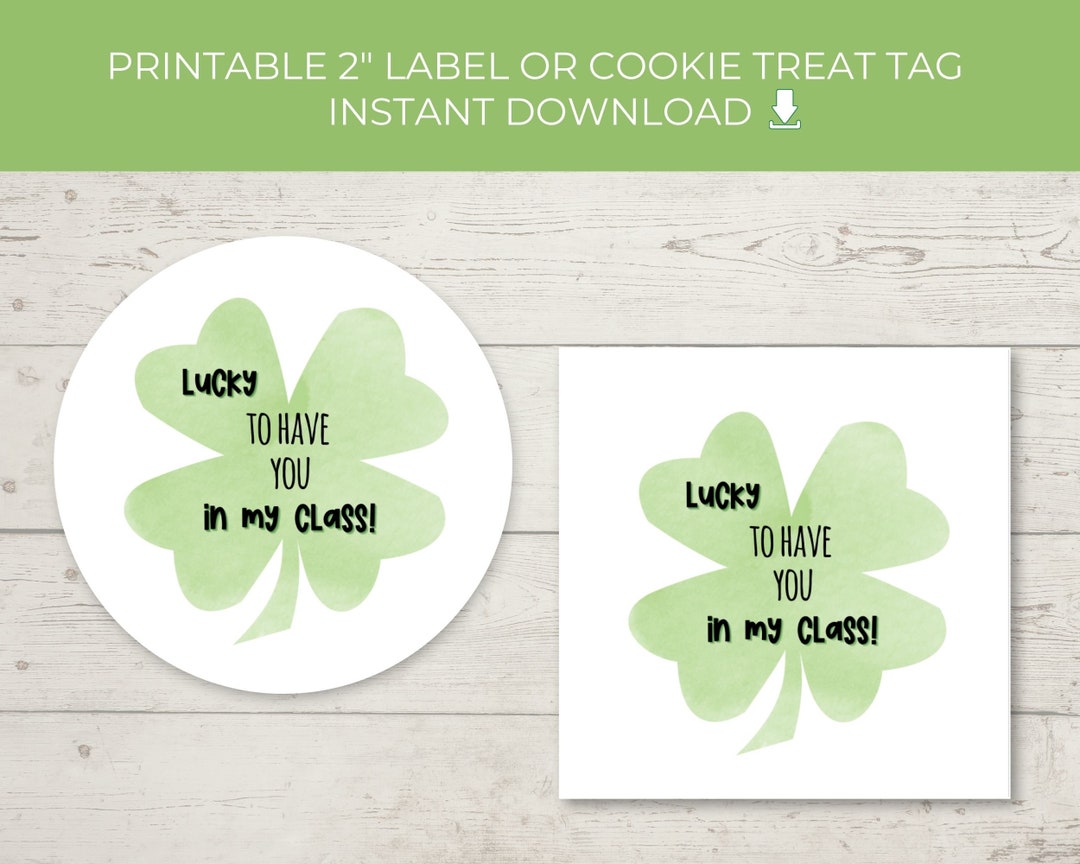 Instant Download, Printable 2 St. Patrick's Day Label, Gift Tag, Treat ...