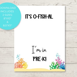 Instant Download, Printable Handprint Fish Art, Pre-k Keepsake, Pre-k ...