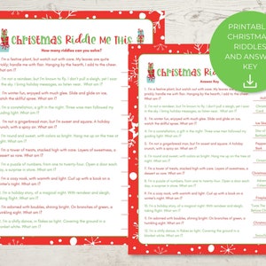 Instant Download, Printable Christmas Riddles Game, Riddle Me This, All ...