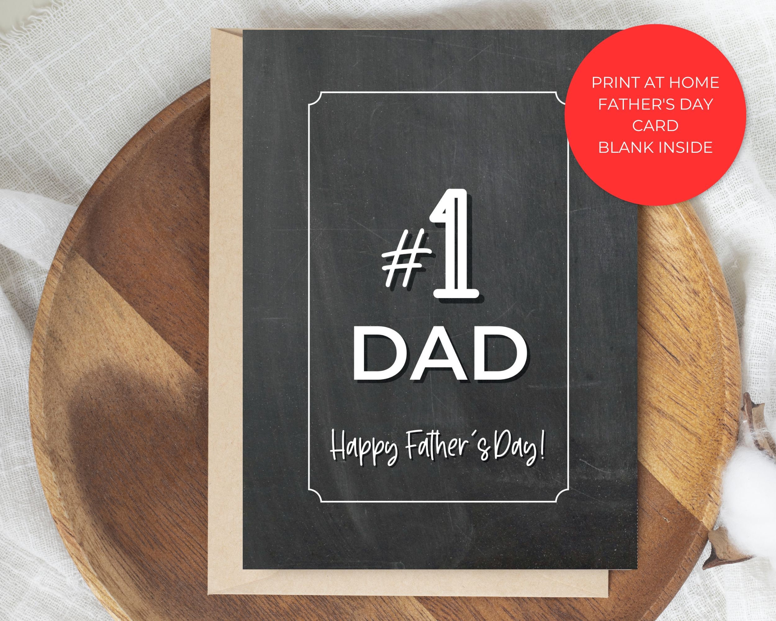 Instant Download, Digital, Printable Father's Day Card, 5x7 Folded Card ...