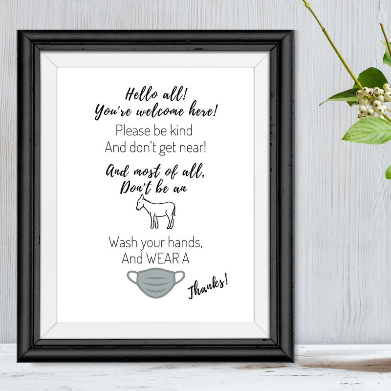 Covid Mask Funny Signs - Etsy