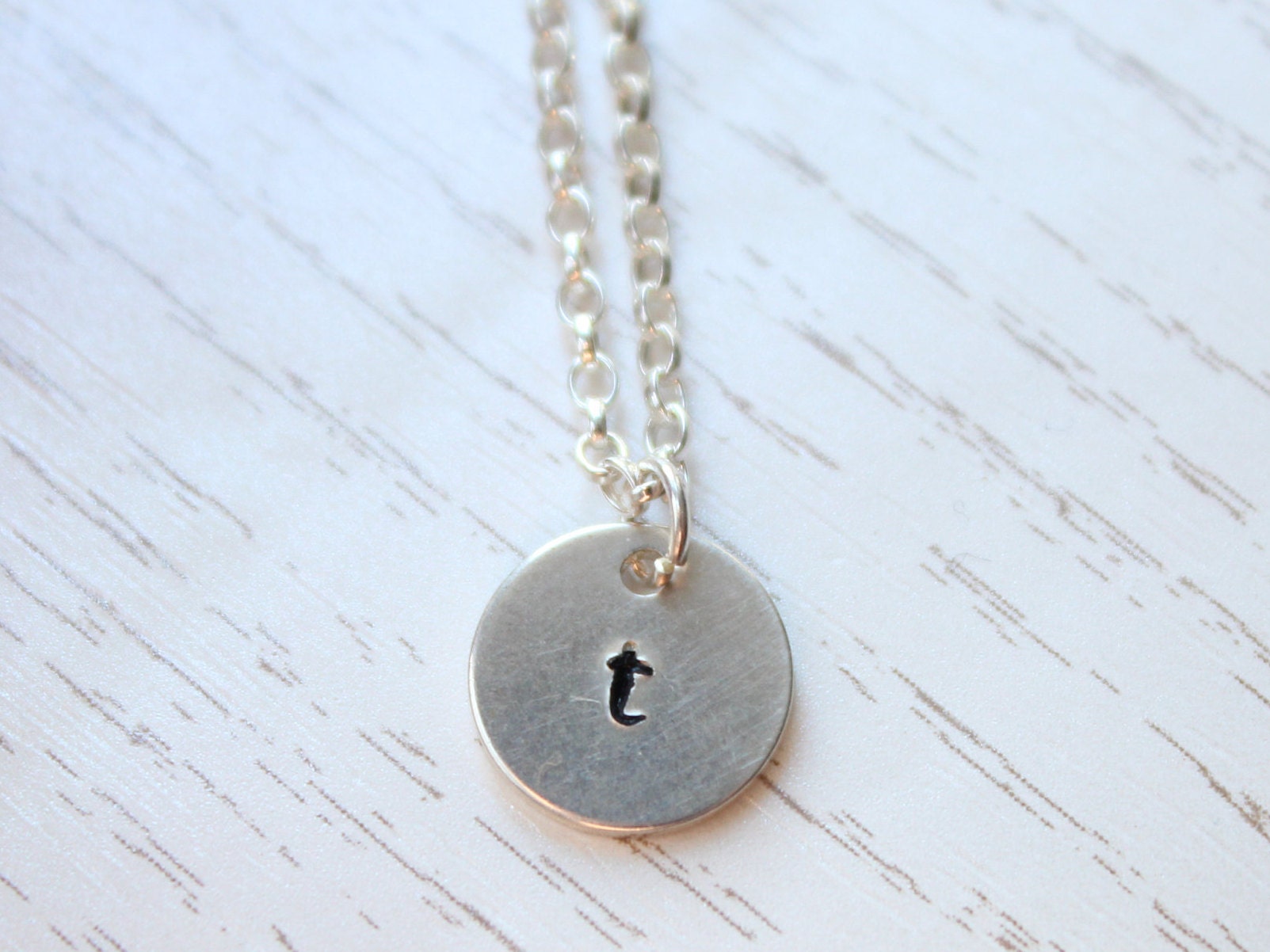 Initial Necklace Personalised Letter Chain Sterling Silver - Etsy