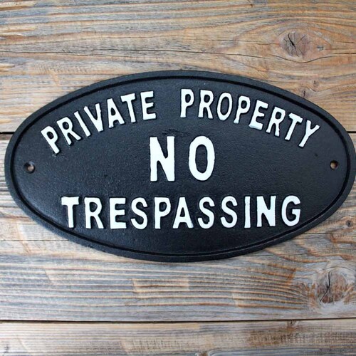 Custom Private Property No Trespassing Sign Metal Private - Etsy