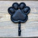 Paw Print Hook, Cast Iron Dog or Cat Paw Hook - Etsy