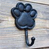 Paw Print Hook, Cast Iron Dog or Cat Paw Hook - Etsy