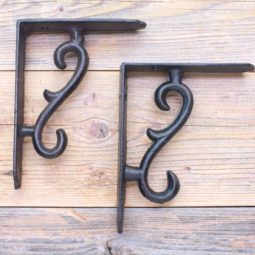 Cast Iron Shelf Bracket Decorative Shelf Supports - Etsy