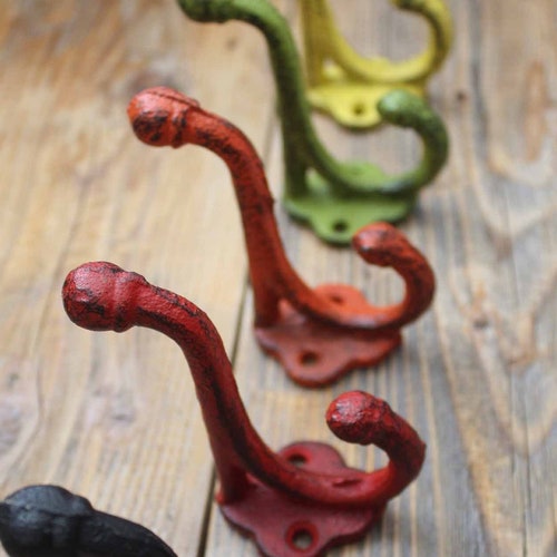Cast Iron Double Coat Hook Classic Wall Hook - Etsy