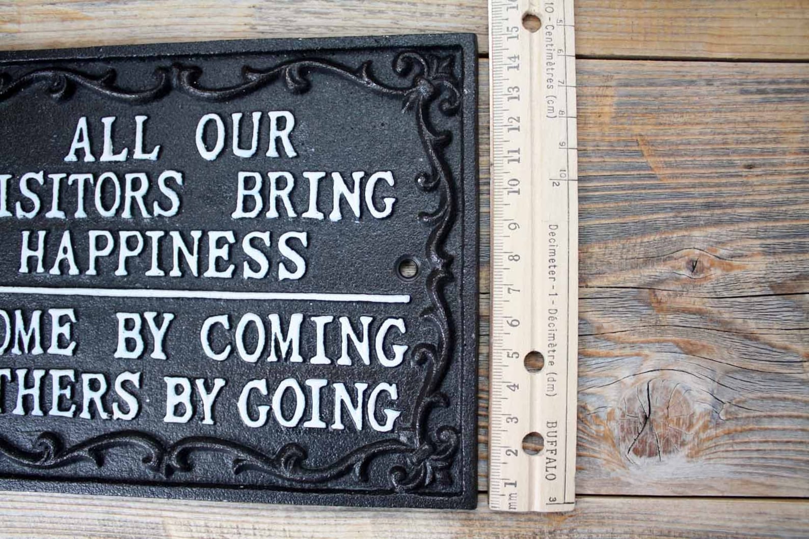 All Our Visitors Bring Happiness Funny Entrance Entryway Sign | Etsy