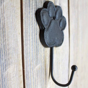 Paw Print Hook, Cast Iron Dog or Cat Paw Hook - Etsy