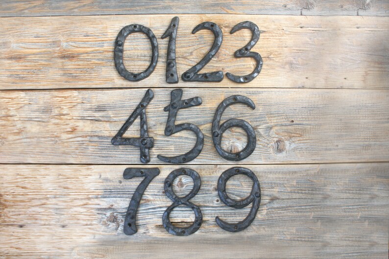 Rustic Cast Iron House or Apartment Numbers | Etsy UK