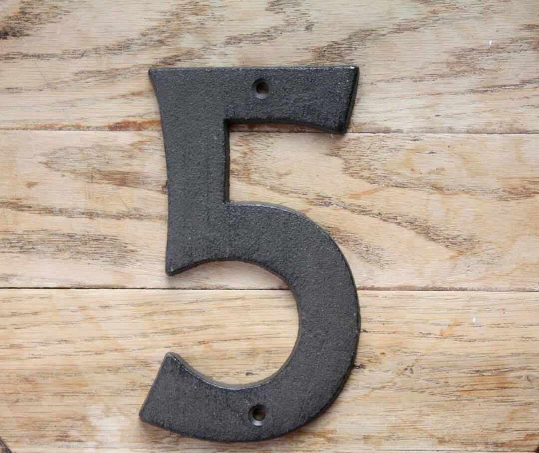 Cast Iron House Number Number Five 5 - Etsy Canada