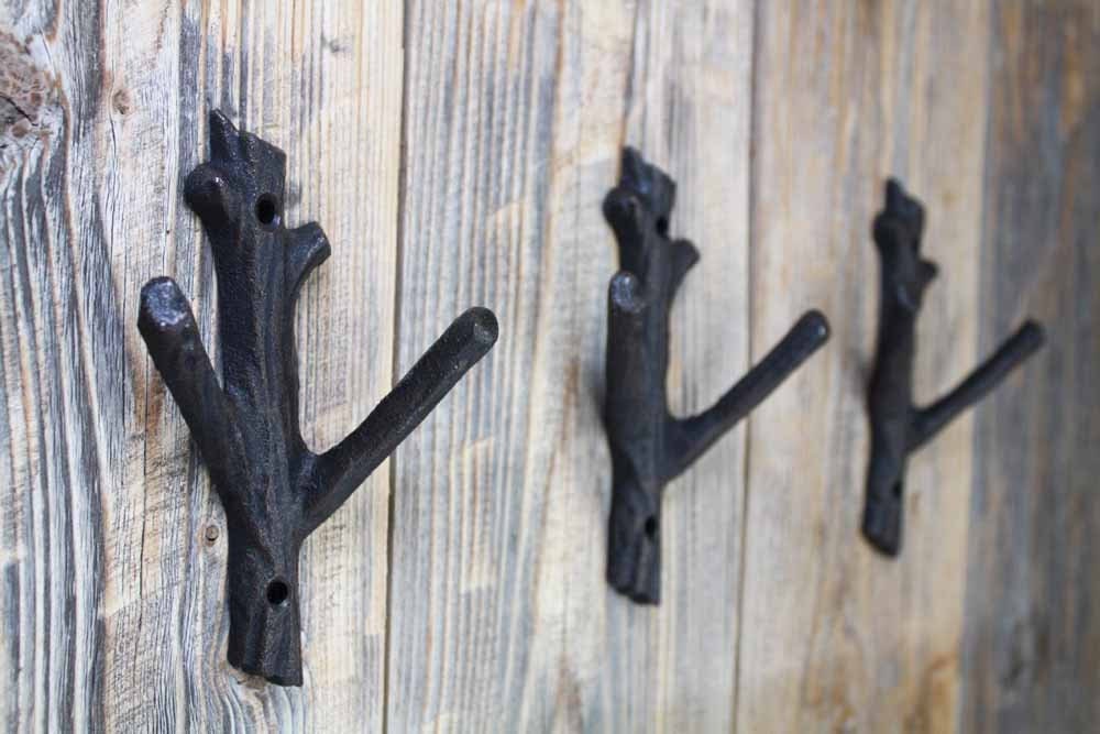 Double Tree Branch Hook Cast Iron Entryway Coat Hook | Etsy