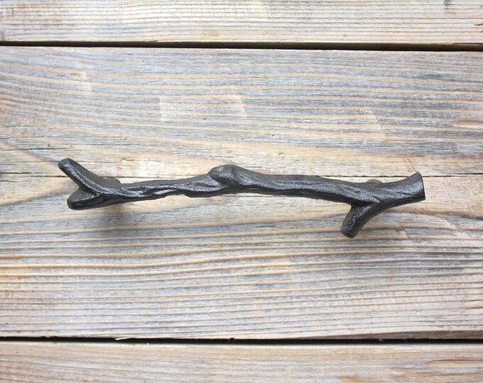 Twig or Branch Handles - Cast Iron Drawer Pulls - Etsy
