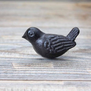 Small Cast Iron Bird Knobs, Dresser Handles, Drawer Pulls - Etsy