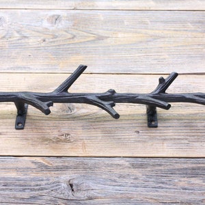 Wall Mount Tree Branch Hooks, Cast Iron Branch Hat, Coat or Jewelry Rack - Etsy
