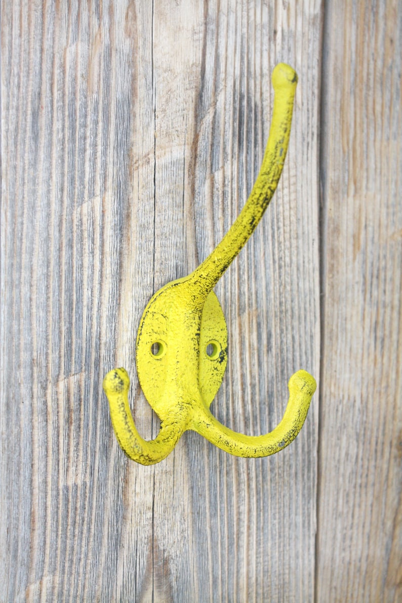 Classic Colourful Triple Coat Hooks Mudroom Cast Iron Coat | Etsy