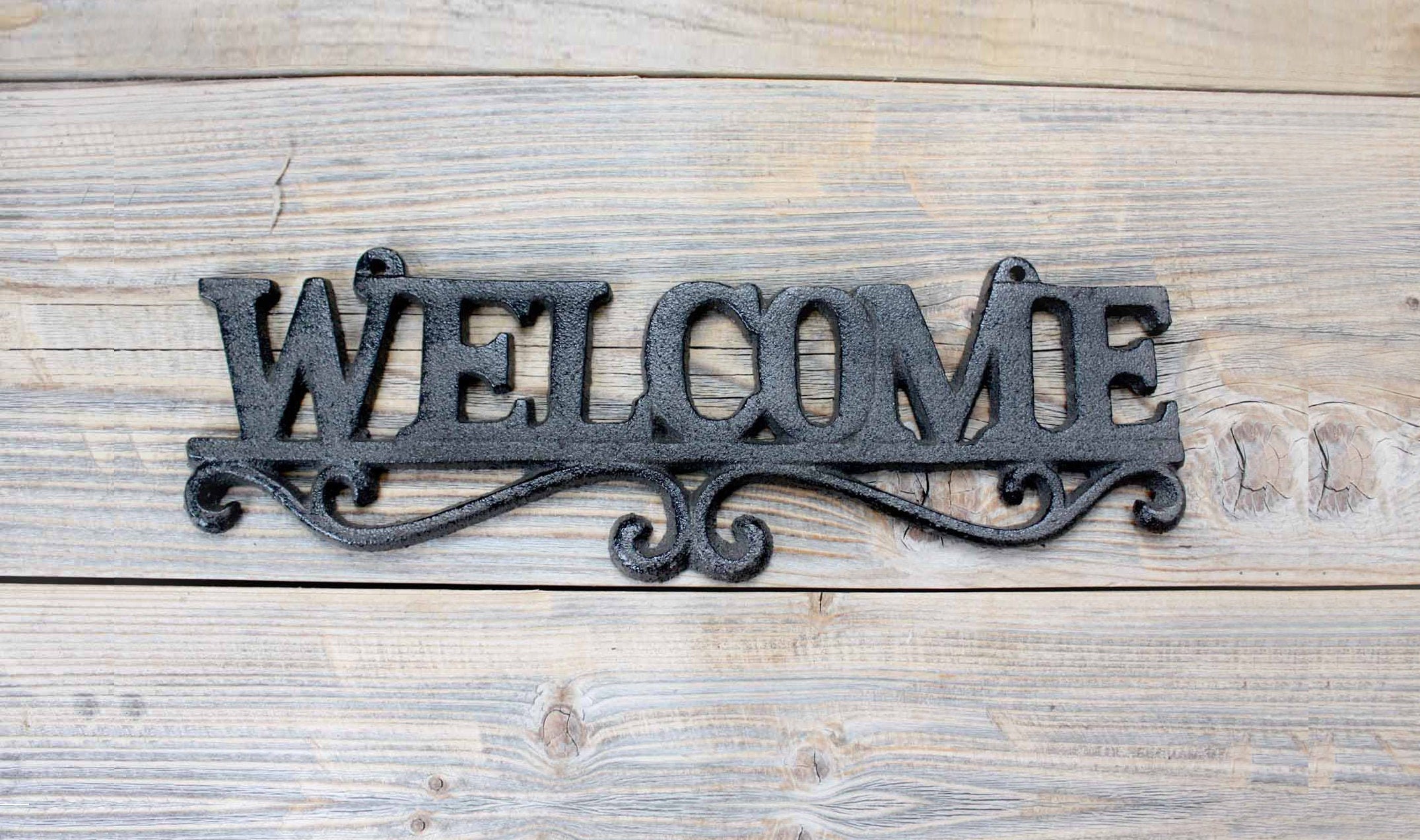 Welcome Sign Cast Iron Welcome Plaque Decorative Garden Sign - Etsy UK