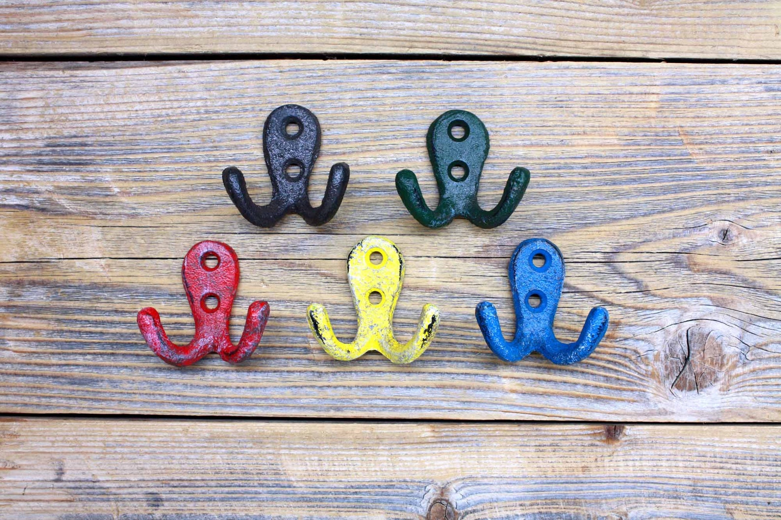 Colourful Double Hooks - Etsy