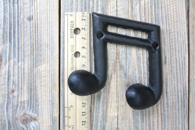 Cast Iron Musical Note Hook Music Lover Coat Hook Music Room | Etsy