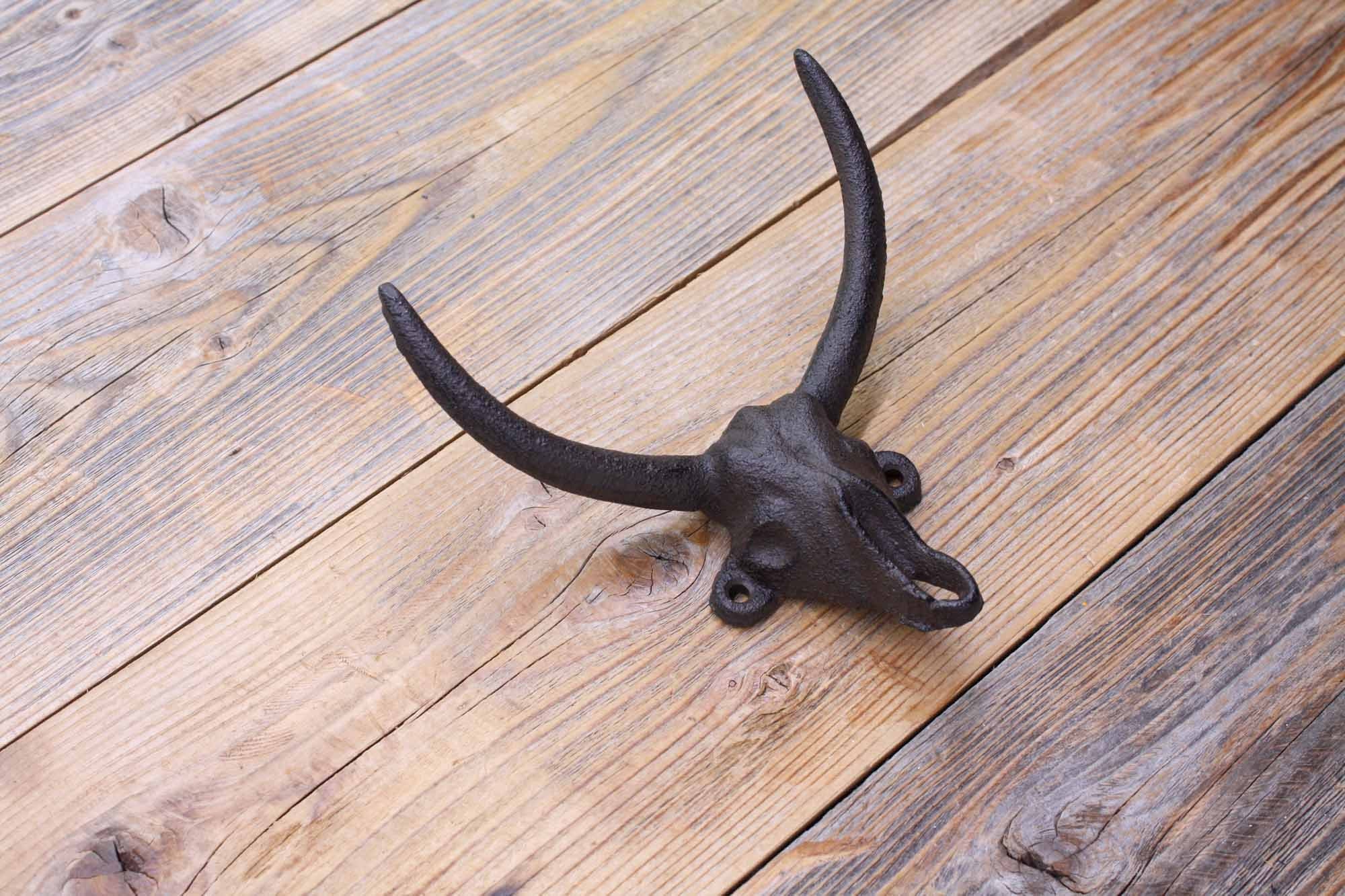 Bull Skull Hook Bull Head Hook Cast Iron Cow Coat Rack Hook - Etsy UK