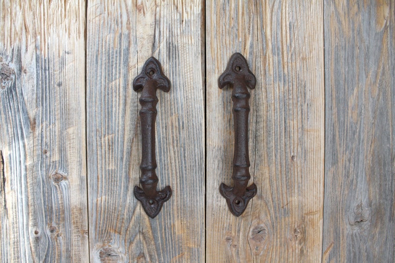 Rustic Cast Iron Shed or Barn Door Handle Cabinet Handle | Etsy