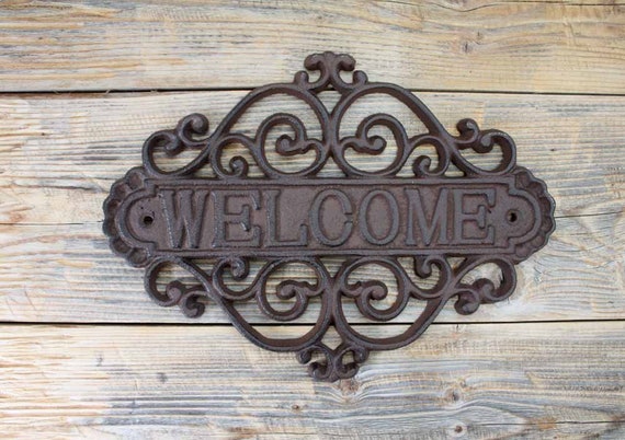 Wrought Iron Garden Welcome Signs - Garden Design Ideas