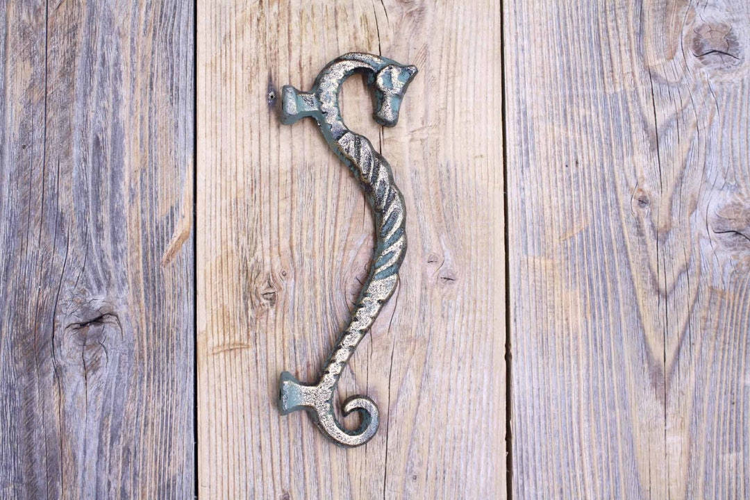 Decorative Seahorse Handle - Nautical Cast Iron Pull - Etsy